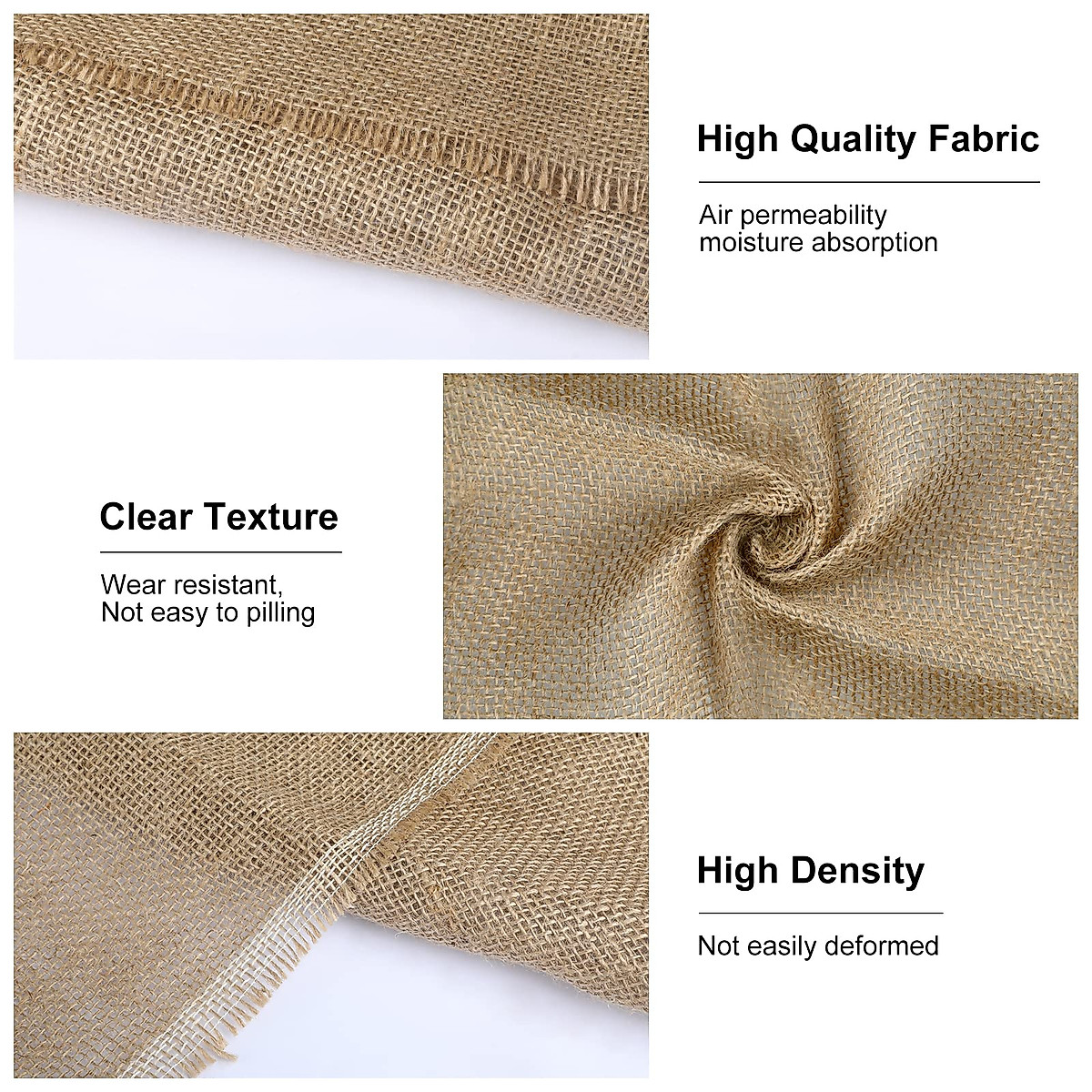 Natural Burlap Fabric Roll, 62 Inch (W) X 16 Ft (L), Jute Fabric by The Yard for Rose Bush Covers for Winter, Plant Burlap Tree Wraps for Winter, Christmas Tree Decorations