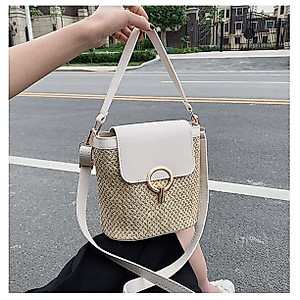 Elegant crochet purse crossbody bags for women purses cross body bag backpack handbags mini small womens backpacks work girls (Beige)