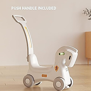 CHORBEYCH Knight Rocker Horse Balance Bike Ride Toy for Toddler 1-3 Years Kids Boys Girls Birthday Gifts Outdoor Farm Riding Animal Rocker Push(Green)