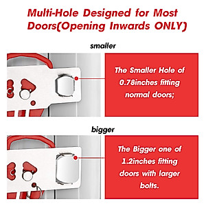 AceMining Portable Door Lock & 2 Pack Black Door Stop Alarm