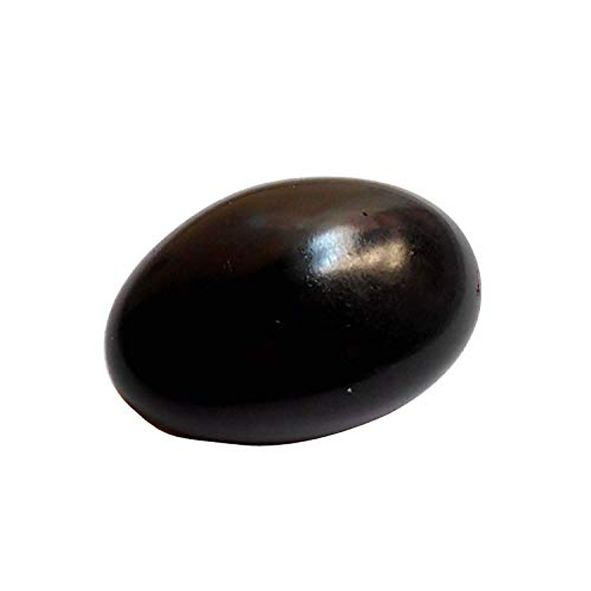 SoilMade Black Marble Shaligram, Oval Shape, Stone Made, Size Aprox 3cm and 60g, Pack of 1 Black Marble Shaligram in Box