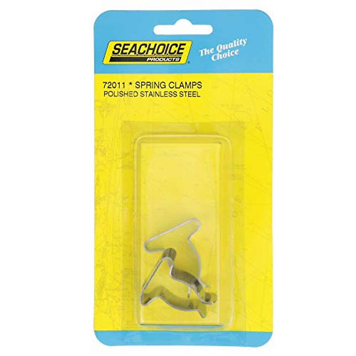 Seachoice Spring Clamps, Pack of 2, Polished Stainless Steel, 5/8-1.25 In.