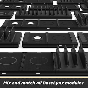 Scosche BLKIT5-SP0 BaseLynx Modular Charging System With a Qi-Certified Wireless Charging Station, a Multi-Device Device Charging Station with One PD 3.0 USB-C Charging Port & Two USB-A Charging Ports