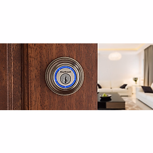 Kwikset - Kevo 99250-202 Kevo 2nd Gen Bluetooth Touch-to-Open Smart Keyless Entry Electronic Deadbolt Door Lock Featuring SmartKey Security, Satin Nickel