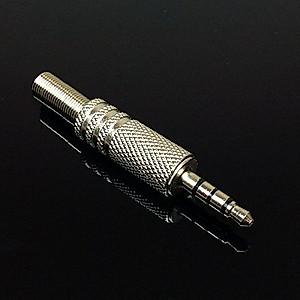 CESS 3.5mm 4-Pole TRRS Male Construction Plug Repair Headphone Jack Audio Soldering (jcx) (5 Pack)