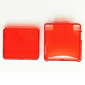 New Upper and lower lid Plastic Protective Cases For Nintendo GBA SP Gameboy Advance Sp Console-Clear Red