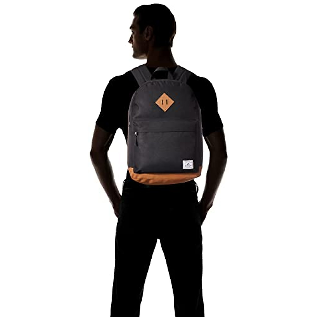 Everest Unisex Adults Vintage Laptop Backpack, Black, One Size US