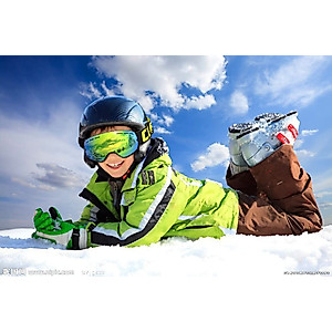 COPOZZ Ski Goggles Kids, Youth Snowboard Goggles for Boys Girls Toddler Age 2-12,OTG UV400 Helmet Compatible Skiing Equipment