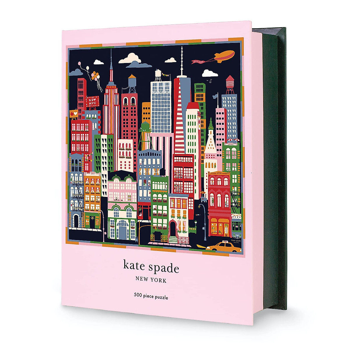 Kate Spade New York 500 Piece Puzzle for Adults, 22" x 22" Square Puzzle, Cute Puzzle with Storage Box, City That Never Sleeps
