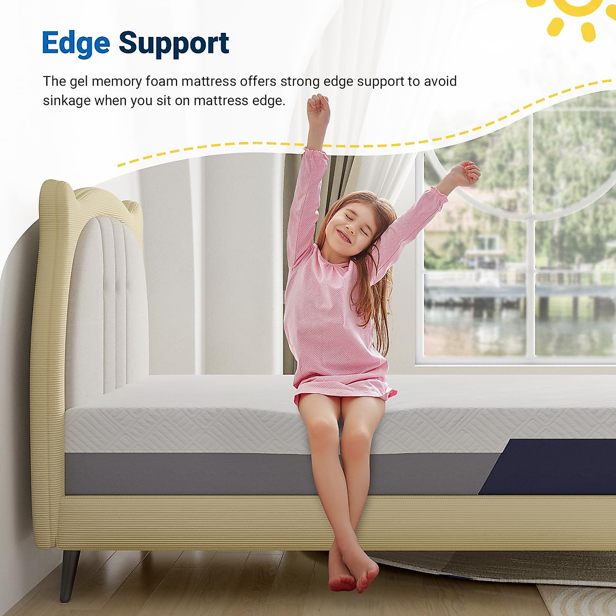 Avenco Twin Size Mattress, 8 Inch Gel Memory Foam Mattress Twin, Mattress in a Box for Fresh Sleep, Pressure Relief, Medium Firm Mattress with Motion Isolation