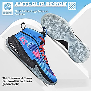 ASHION Boys Girls Shoes Sneakers Kids Shoes Boy's Basketball Shoes for Kids Basketball Shoes Tennis Shoes Non-Slip Sneakers(4,A-white)