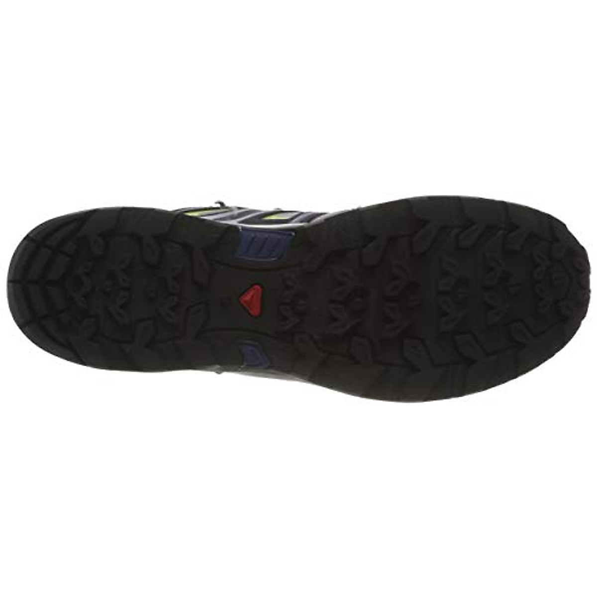 Salomon X Ultra 3 MID Gore-TEX Hiking Boots for Women, Crown Blue/Evening Blue/Sunny Lime, 8