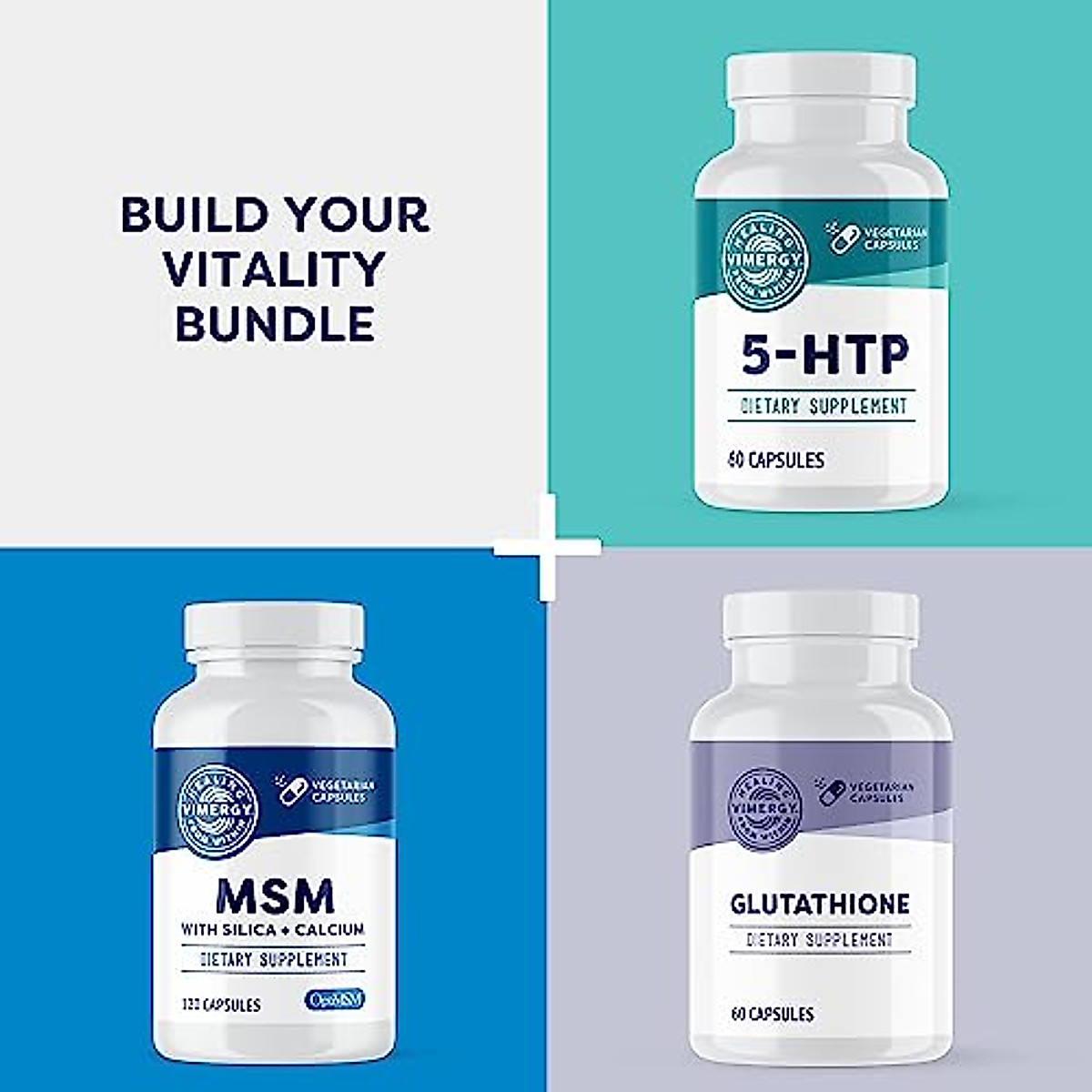 Vimergy Melatonin Capsules, 120 Servings – Natural Sleep Aid – Sleep Supplement – Helps You Fall Asleep Faster & Stay Asleep Longer - Non-GMO, Gluten-Free, Kosher, Soy-Free, Vegan, Paleo