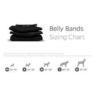 Pet Parents Premium Washable Dog Belly Bands & Extendrs, (3pack) of Male Dog Diapers, Male Dog Wraps, High Absorbing Belly Band for Male Dogs, Color: Black, Size: Extra Large Dog Belly Band