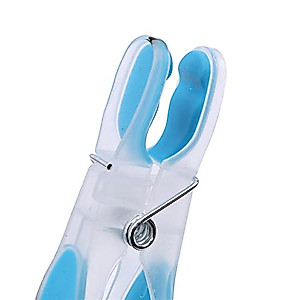 Ellylian 12Pcs Colorful Plastic Clothespins, Heavy Duty Laundry Clothes Pins Clips With Springs, Air-Drying Clothing Pin Set