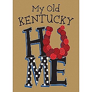 My Old Kentucky Home Rustic Taupe 13 x 18 Rectangular Small Garden Flag