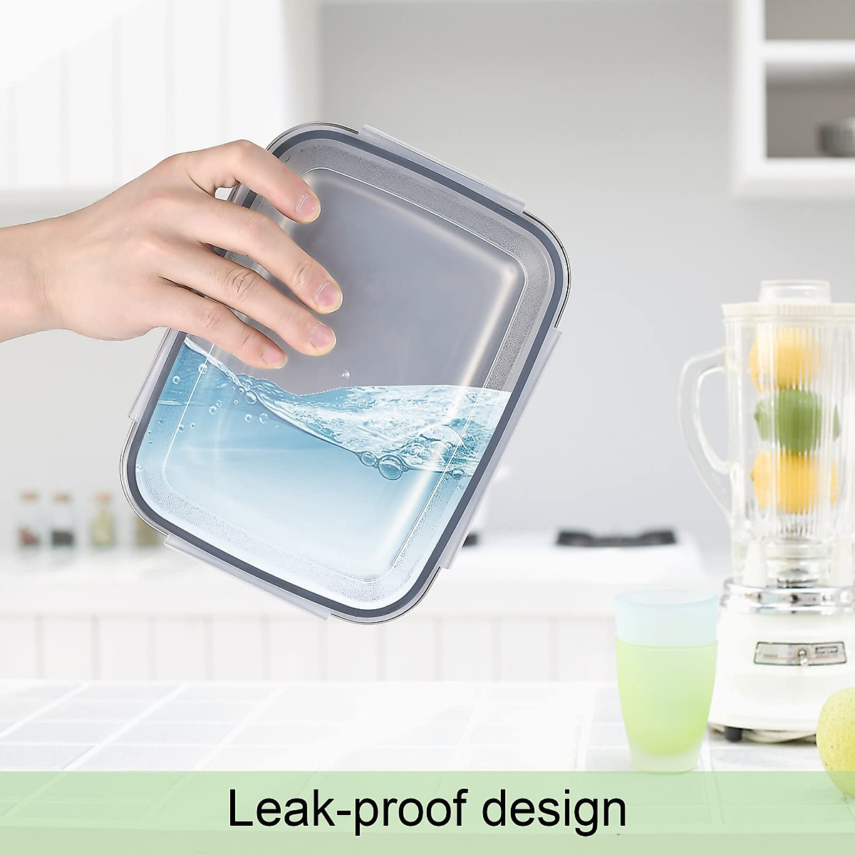 UPTRUST Stainless Steel Food Storage Containers, Airtight Lids, Set of 5 Containers, BPA Free, Dishwasher & Freezer Safe, Meal Prep Lunch Box, Leak Proof Stackable Light and Easy Storage