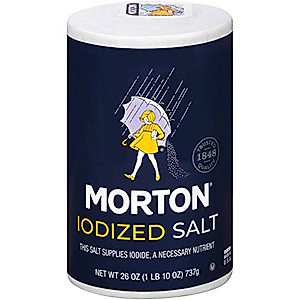 Morton Table Salt, Iodized, 26 Ounce (Pack Of 24)