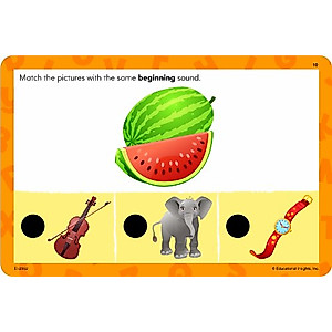 Educational Insights Hot Dots Jr. Let's Master Kindergarten Reading, Ages 5 and Up, (100 Self-Checking Lessons) & Hot Dots Jr. Beginning Phonics Card Set
