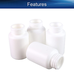 Heyiarbeit 20Pcs Wide Mouth Plastic Bottles 120ml/4oz Plastic Empty Lab Home Solid Sample Storage Container Reagent Polyethylene Bottle with Cap