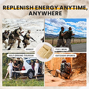 Emergency Food Ration Bars, Peanut Flavor Survival Tabs Supply for Outdoor Camping Emergency Snowstorm Earthquake Disaster Preparedness Kit With Long Self Life 12 Count