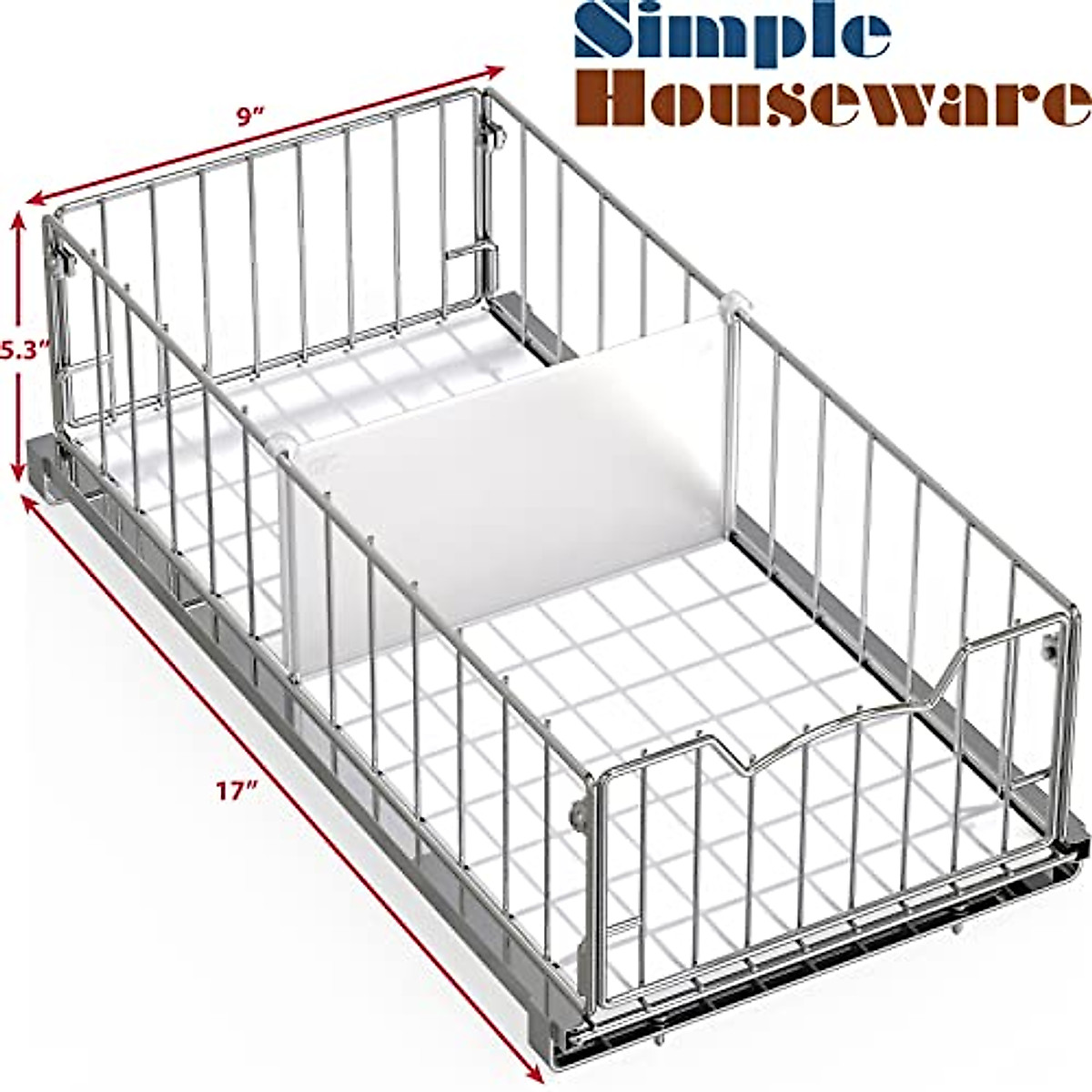 SimpleHouseware Pull Out Cabinet Sliding Basket