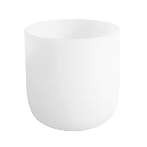 ENERGYSOUND 432Hz Perfect Pitch F Note Heart Chakra Frosted Quartz Crystal Singing Bowl 7 inch mallet and o-ring included