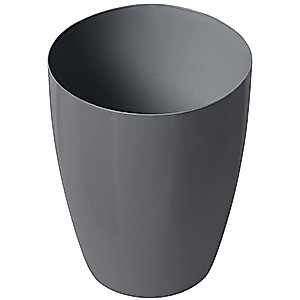 Small Trash Can – Open Top Garbage Cans for Kitchen, Office, Dorm, Bathroom, etc. –Waste Can for Compact/Tight Spaces – The Perfect Bathroom Trash Can - 2 Gallon Trash Bin – Glossy Grey