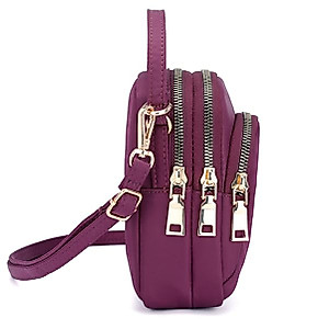 Toniker Nylon Multi-Pockets Small Crossbody Bags Cell Phone Purse Smartphone Wallet for Women with Handy Carry