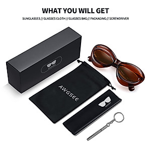 AWGSEE Trendy Inflated Shape Lip Sunglasses for Women Fashion Oversized Cat Eye Shades UV400 Protection