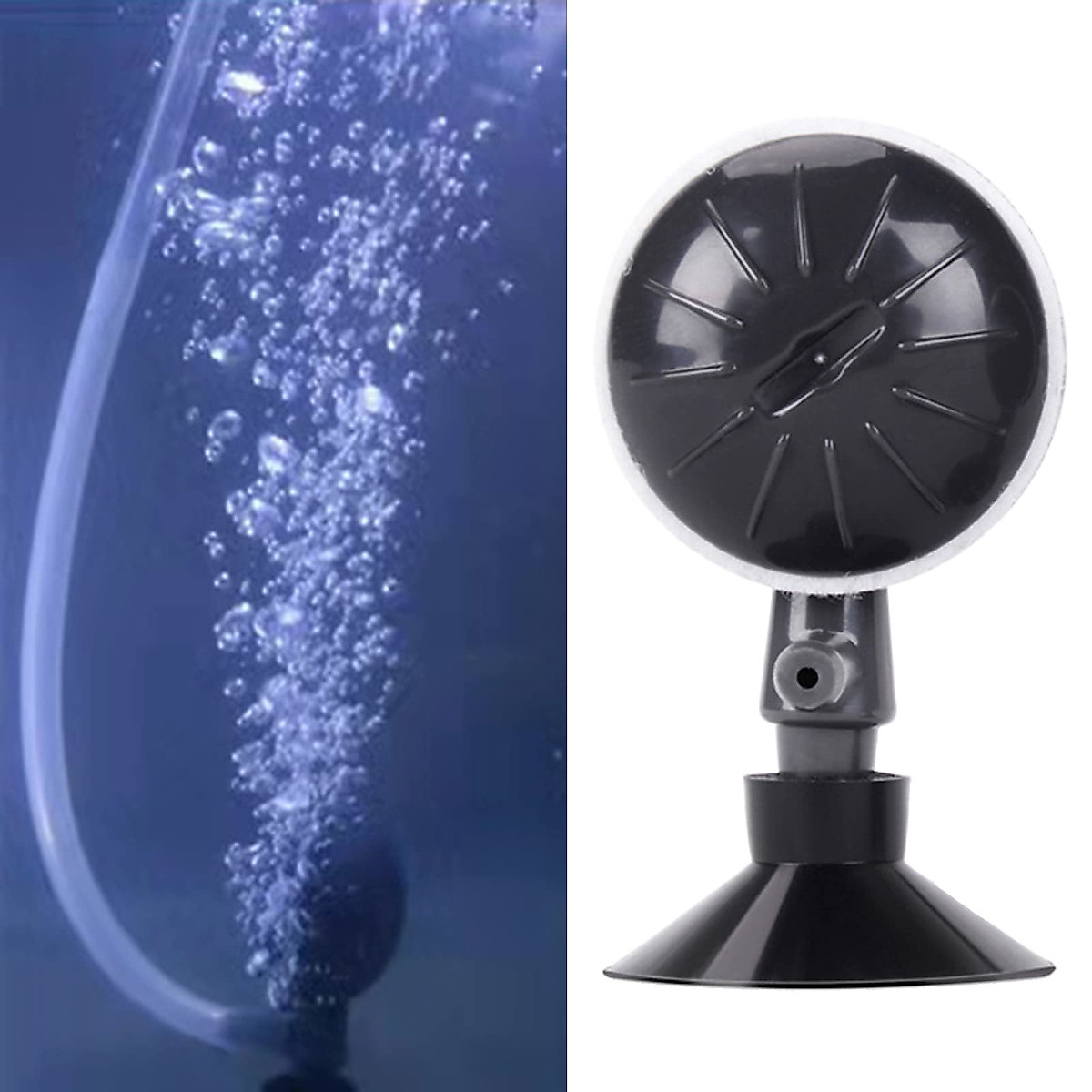 Air Stone for Aquarium Hydroponics Fish Pond for Tank Bubbler Diffuser with Suction Cup Adjustable Bubble Dense Bubbler Bubble Disc Air Stones Air Bubble Suction Cup Small Micro Bubbles