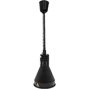 175 mm Hanging Food Warmer Lamp, Food Heat Lamp, Keep Food Warmer, Buffet Server Grill Lightweight Food Insulation Lamp for Hotel Restaurant Bar Kitchen (Color : Black)