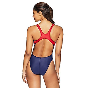 Speedo Women's Swimsuit One Piece PowerFlex Pulse Back Solid Adult Team Colors - Discontinued
