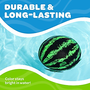 Watermelon Ball The Original Pool Toys for Kids Ages 8-12 - 9 Inch Pool Ball for Teens, Adults, Family - Pool Games, Pool Toys, Fun Swimming Pool Games, Water Football, Tag, Diving and Beach Ball Play