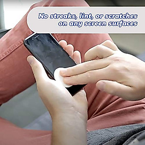 Scrub Daddy Screen Cleaning Microfiber Cloth Pads - Screen Daddy- Screen Cleaning Pads for Phone, Computer Screen, Eye Glasses, Lenses, Scratch-Free, Streak-Free, Reusable, Washable, 2ct