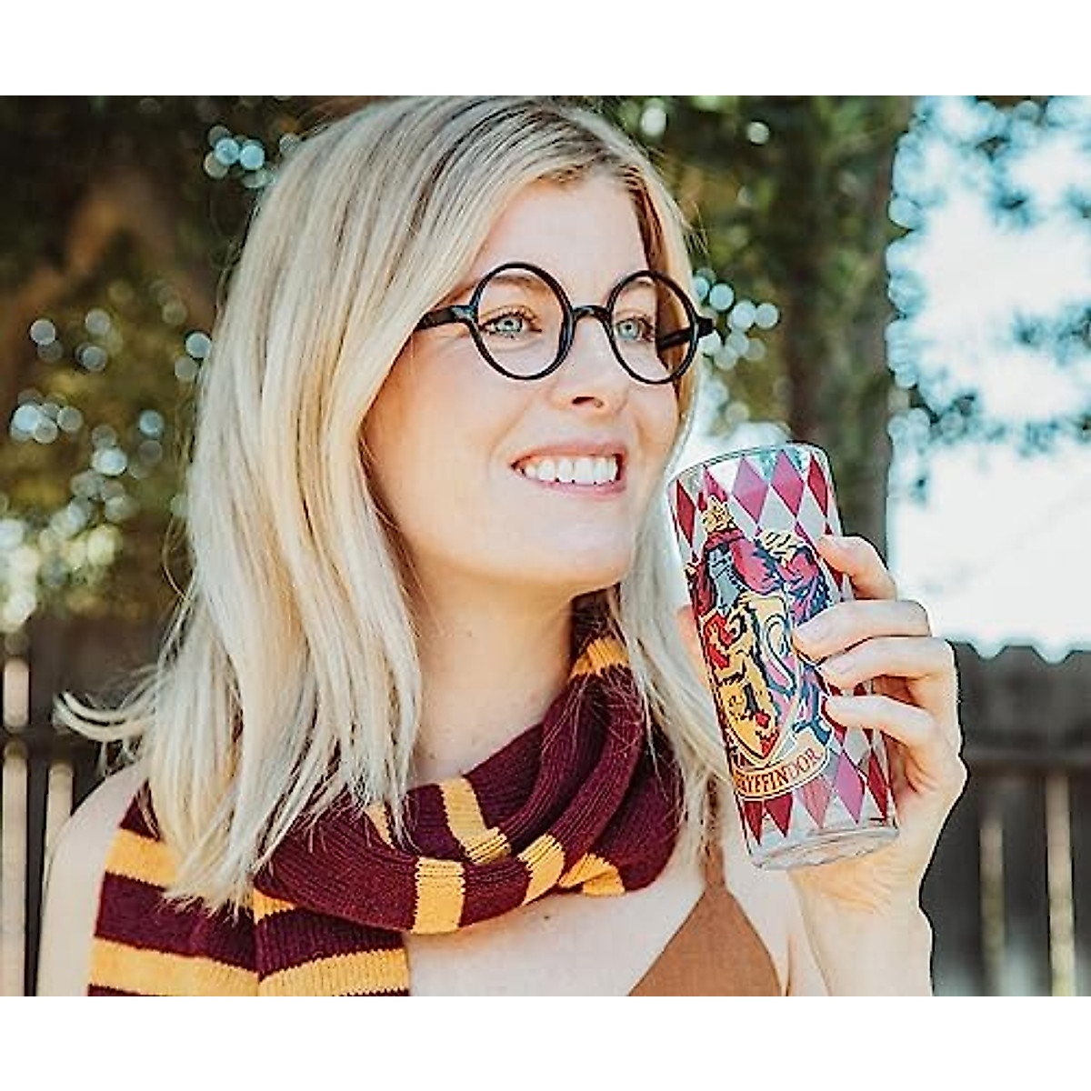 Silver Buffalo Harry Potter Hogwarts House Crests 4-Pack Tumbler Set, 10-Ounces