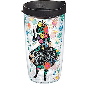 Tervis Disney - Alice In Wonderland - Curiouser Made in USA Double Walled Insulated Tumbler Cup Keeps Drinks Cold & Hot, 16oz, Classic