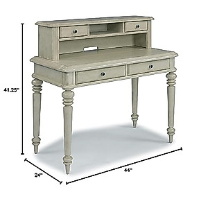 Homestyles Provence Desk with Hutch, White