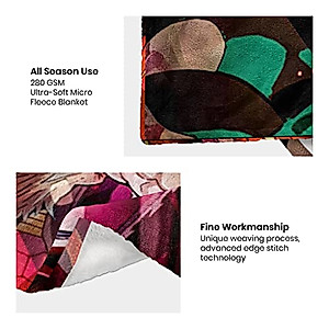 Japanese Anime Flannel Blanket 2set, Soft Lightweight Fleece Throw Blanket with Pillowcase Warm Durable Sofa Couch Decor Beding