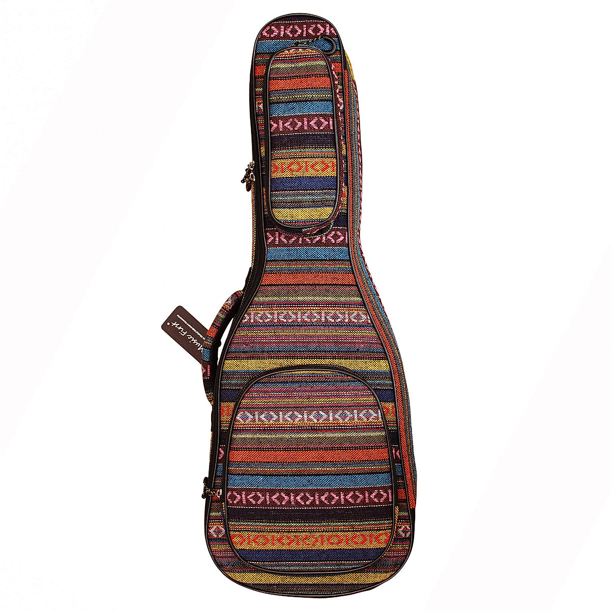MUSIC FIRST Original Design 0.6" (15mm) Thick Padded Country Style Baritone Ukulele Case, Ukulele Bag (30"~31")