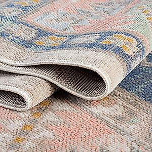 Unique Loom Whitney Collection Area Rug - Geneva (7' 10" x 10' Rectangle, French Blue/ Beige)
