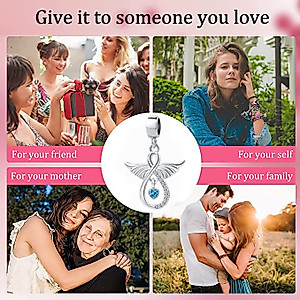 NanMuc Angel Wings Charms for Pandora Bracelets Necklace Women Heart Crystal Infinity Mom Birthday