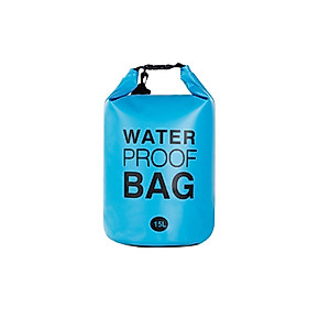 TWOZOZO Pool Ladder Weights 15L PVC Waterproof Dry Bag, Swimming Pool Ladder and Step Weight, Durable Sandbag Kayak Dry Bag Canoe Trip Bag, Work with Above-Ground/In-Ground Pool Steps(Lake blue)