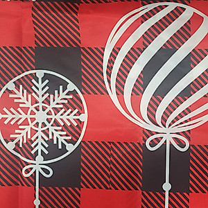 DSDecor Merry Christmas Banner Large Xmas Porch Sign Banners Poster Indoor Outdoor Holiday Party Hanging Decorations (Style 1, 10ft x 20inch)