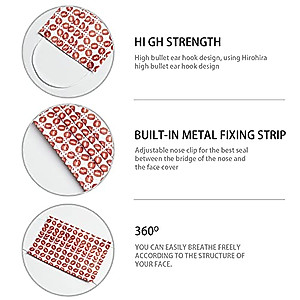 Hyegiir Kids 3 Ply Disposable Face Masks, 50 Assorted Wacky Balls Breathable Individually Wrapped Non-woven Face Masks For Boys and Girls(Red)