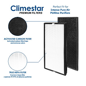 Climestar PU4020 True HEPA and Pre-Filter Combo, Compatible Replacement For Rowenta PU4020 Intense Pure Air Purifier, 1 Set