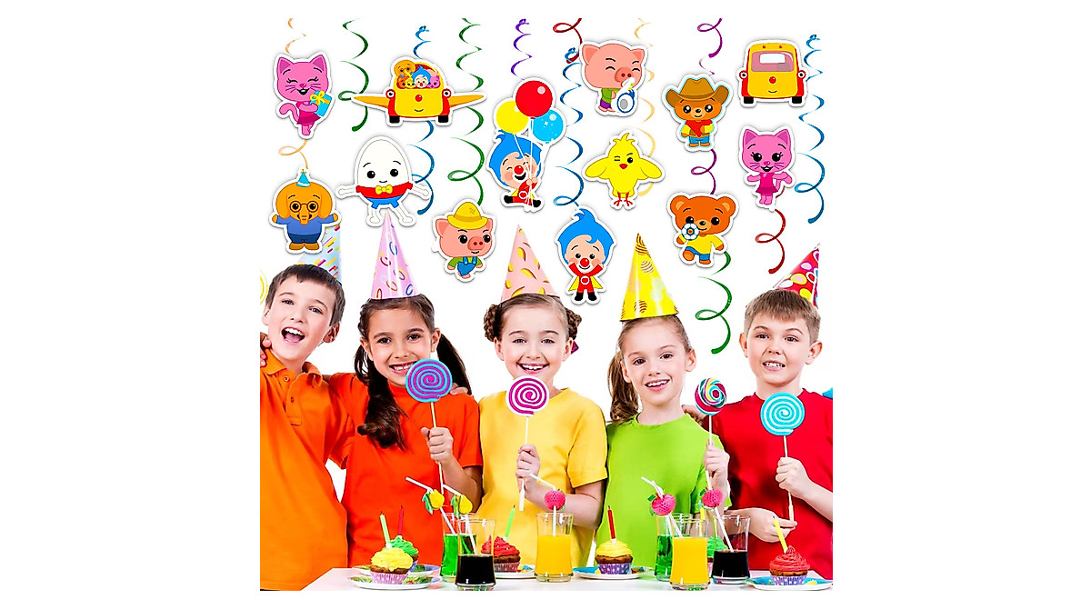 JECTZ 20Pcs Plim Plim Birthday Party Decorations Kids Clown Theme