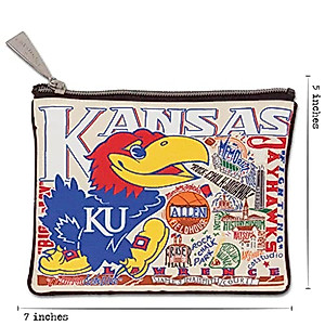 Catstudio University of Kansas Collegiate Zipper Pouch Purse | Holds Your Phone, Coins, Pencils, Makeup, Dog Treats, & Tech Tools