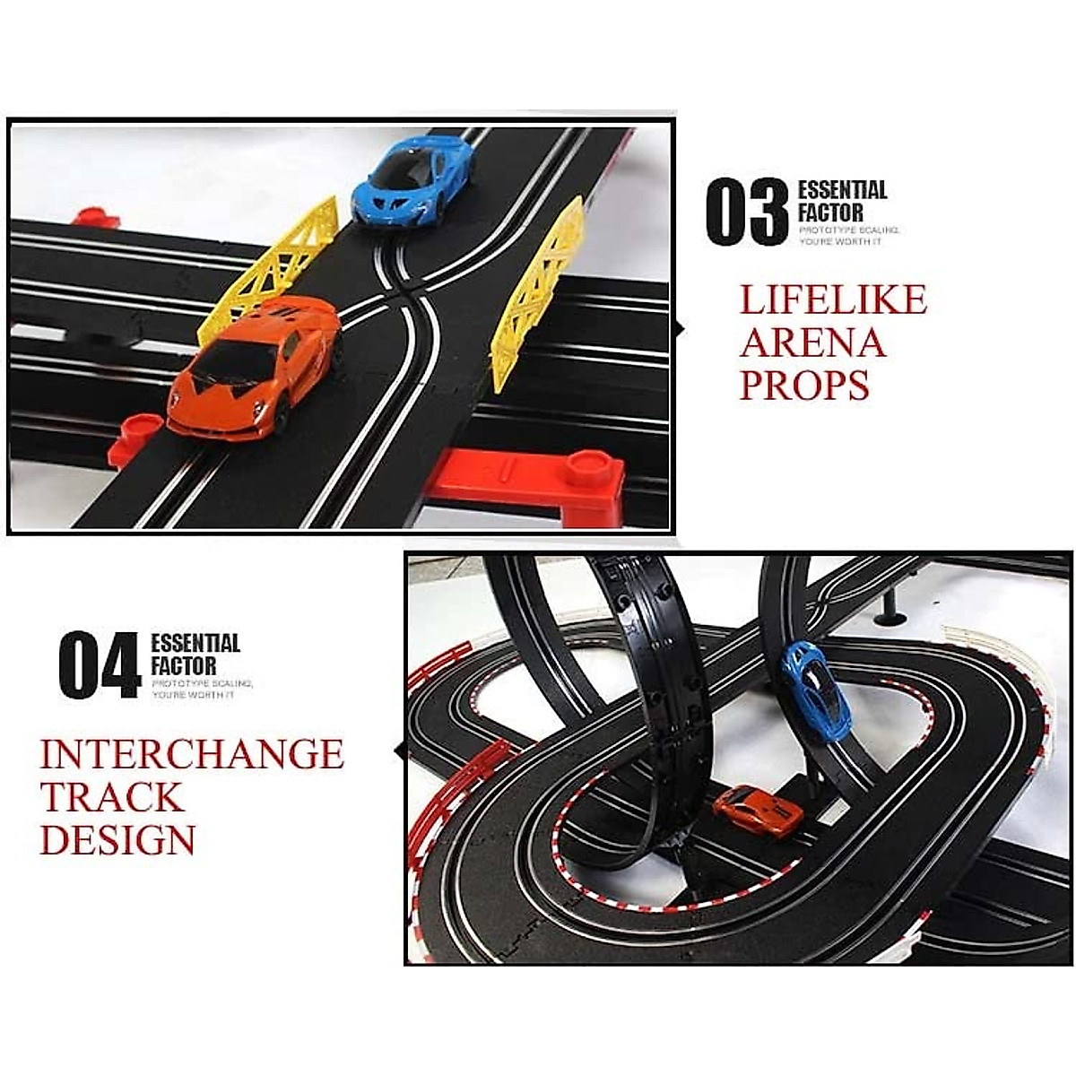 Vintage Muscle Car Huge 1:43 Scale Slot Car Race Track