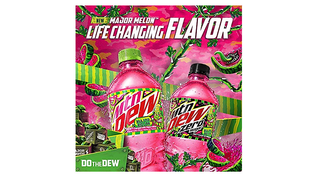 Mtn Dew Major Melon 12oz Cans – Bold Watermelon & Citrus Flavor